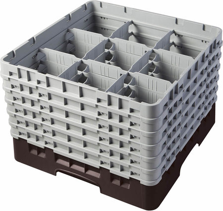 Cambro 9S1114167, 9 Compartment Camrack Full Size Glass Rack w/ 6 ...