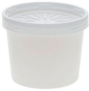 Pactiv Evergreen D12RBLD, 12 oz Paper Deli Container w/ Lid, White (250 ...