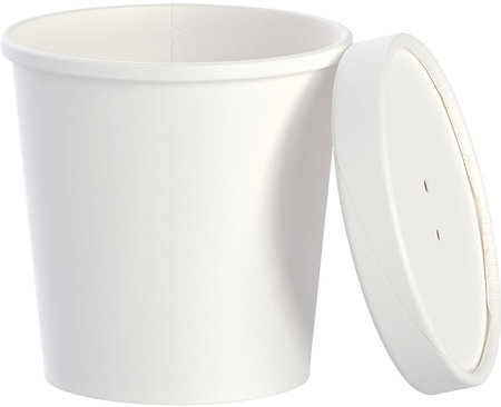 Solo KHB16A-2050, 16 oz FlexStyle® Paper Deli Container w/ Lid, White ...