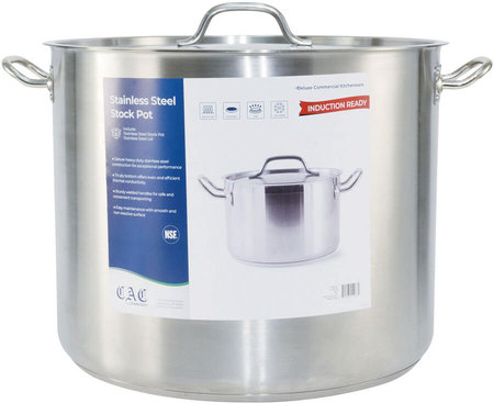 CAC STKP-60, 60 Quart Stainless Steel Stock Pot w/ Lid