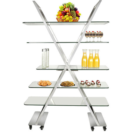 Eastern Tabletop ST1700, 55" x 15 1/2" x 83 1/2" 5-Tier Stainless Steel ...